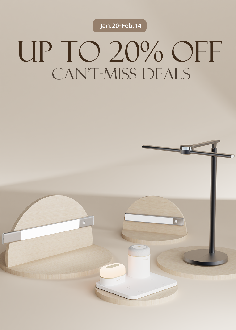 EZVALO® | LED Under Cabinet Lighting | Shop LED Desk Lamp